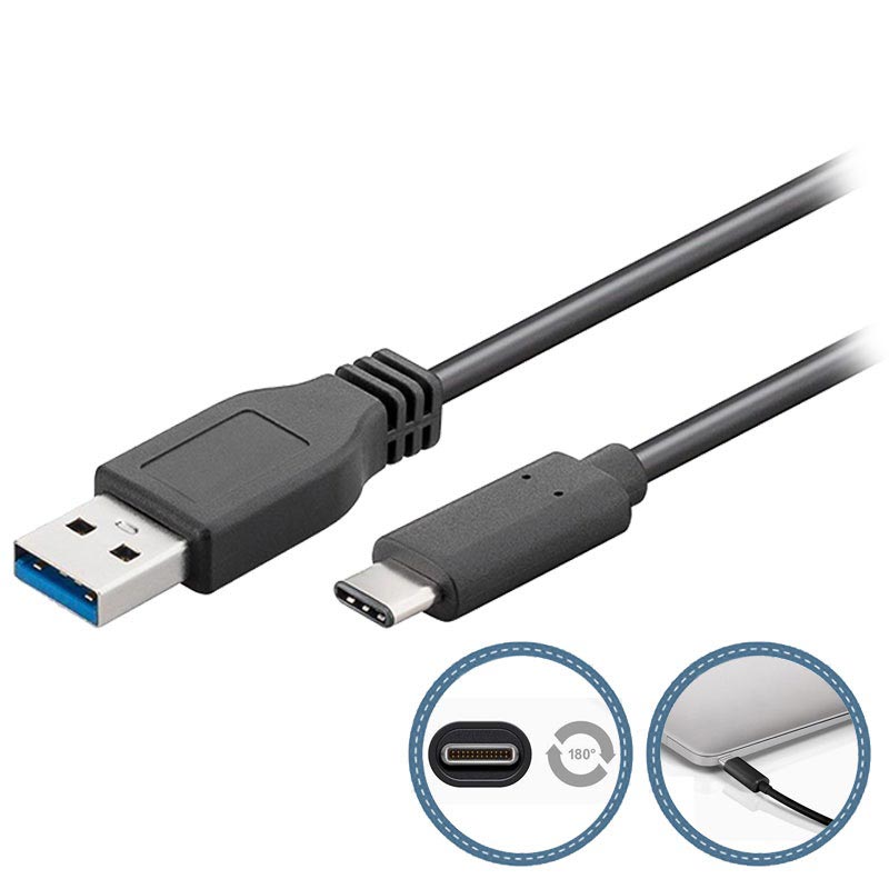 Goobay USB 3.0 / USB Tip-C Kabl - 3m - Crni
