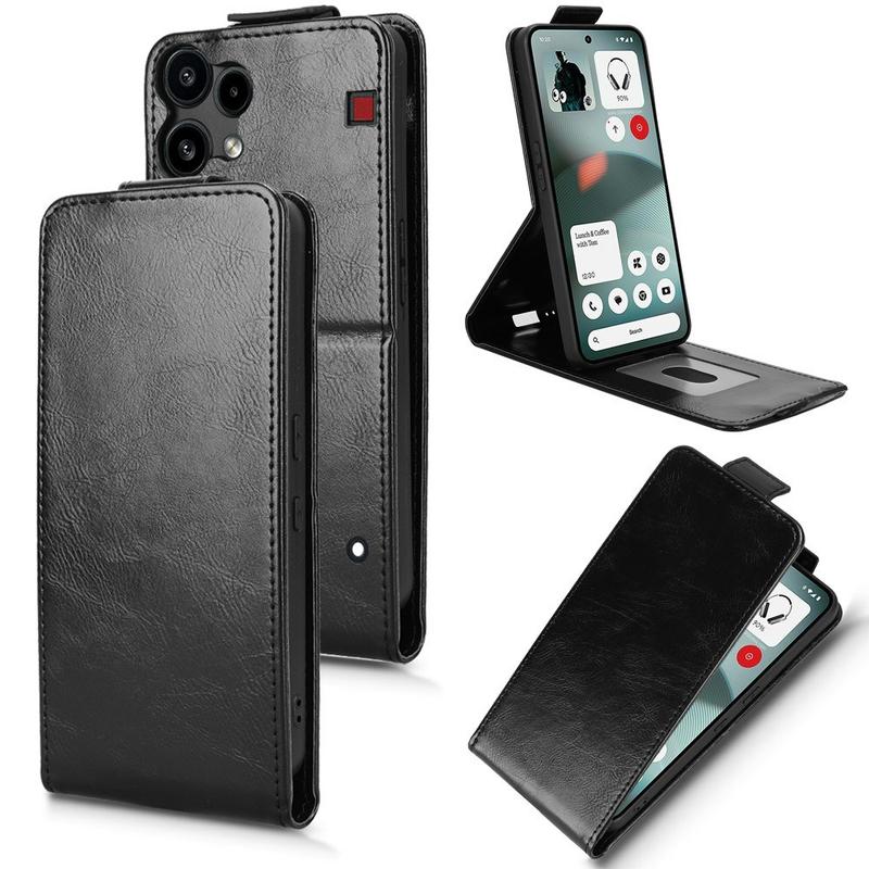 Nothing Phone (3a) Lite Vertical Flip Case with Stand - Black