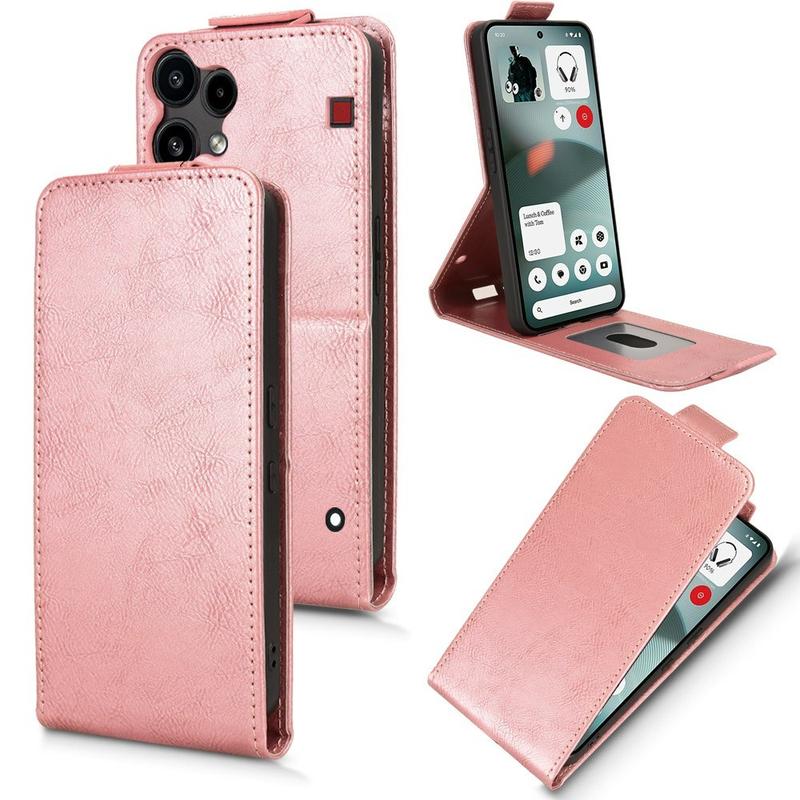 Nothing Phone (3a) Lite Vertical Flip Case with Stand - Rose Gold