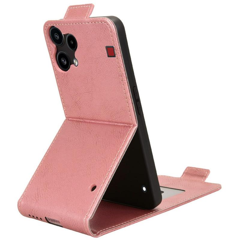Nothing Phone (3a) Lite Vertical Flip Case with Stand - Rose Gold