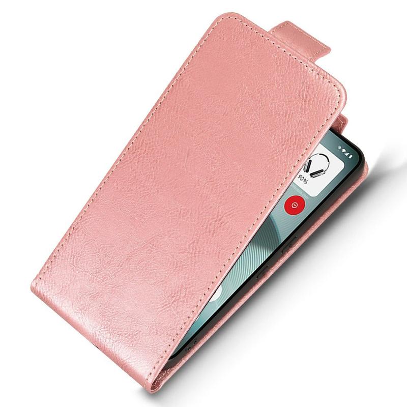 Nothing Phone (3a) Lite Vertical Flip Case with Stand - Rose Gold