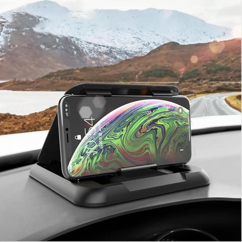 Universal Dash Mount Car Holder - Carbon Fiber - Black