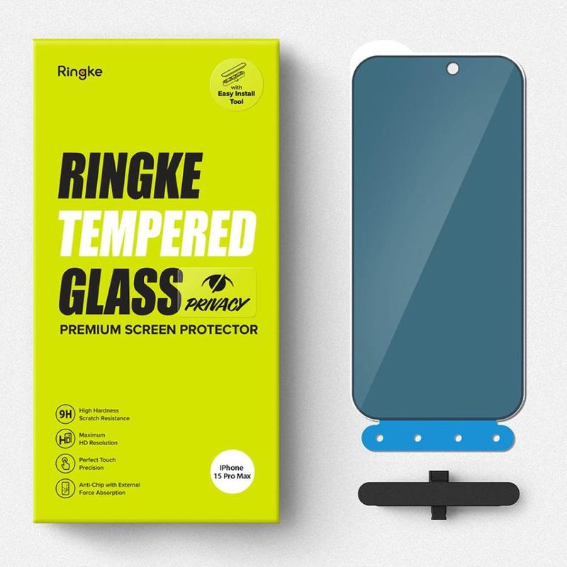 iPhone 15 Pro Max Ringke TG Privacy Tempered Glass Screen Protector - Black Edge
