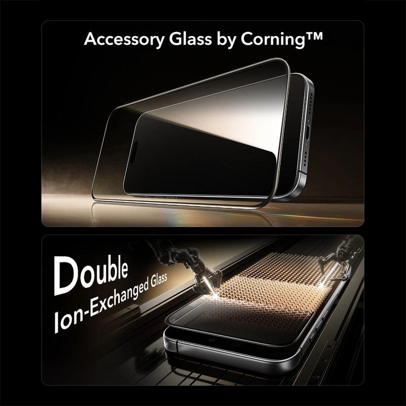 iPhone 17/16 Pro ESR UltraFit Armorite Pro Tempered Glass Screen ...